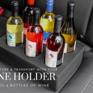 Polar Whale 2 Wine Holders Durable Black Foam Organizer Transport Protector Packer Bottle Case Car Truck SUV Van Seat Travel Protection 13.75 x 9.5 x 4 Inches Holds 6 Bottles