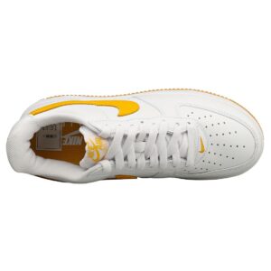 Nike Men's Air Force 1 Low Retro Shoe, White/University Gold, 10