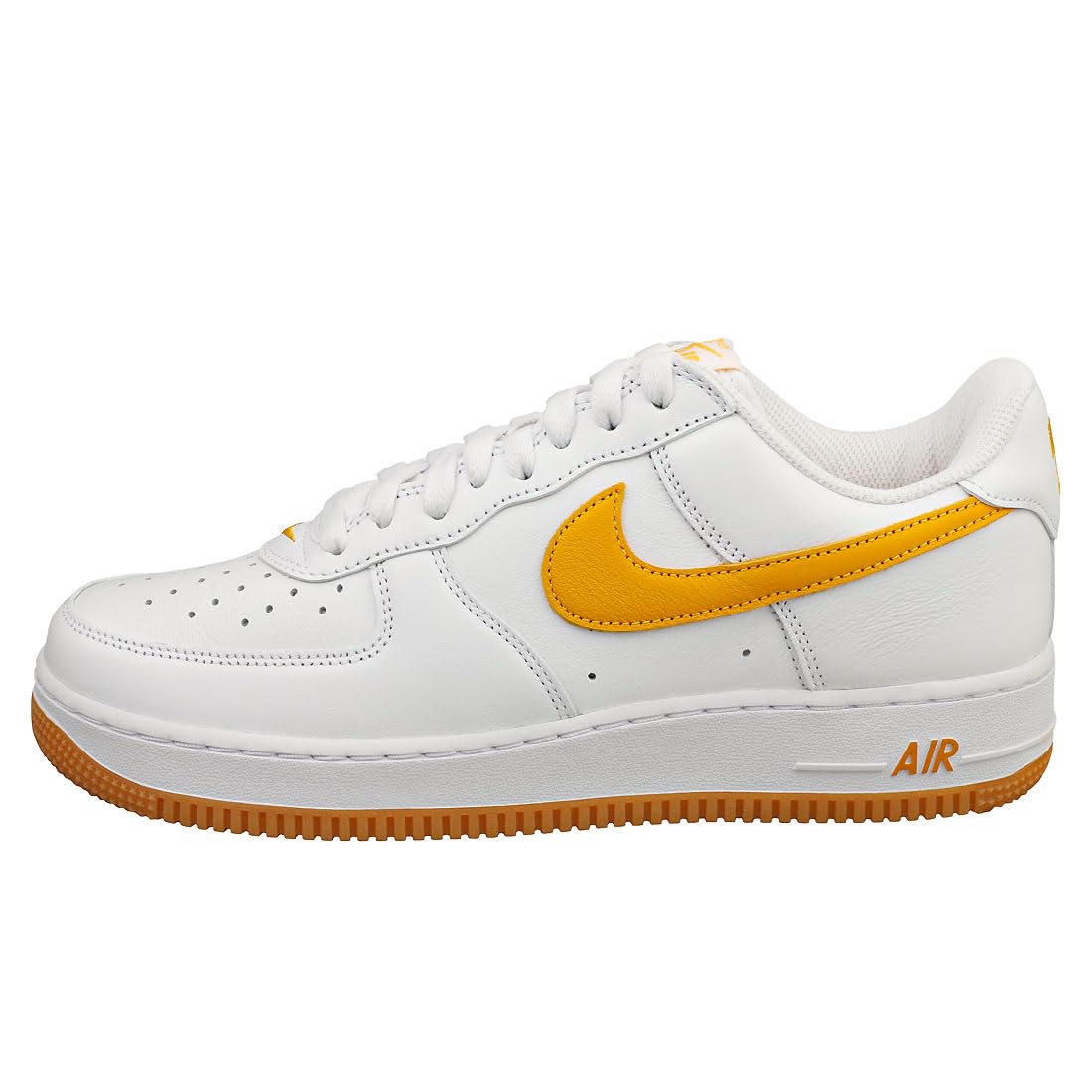 Nike Men's Air Force 1 Low Retro Shoe, White/University Gold, 10