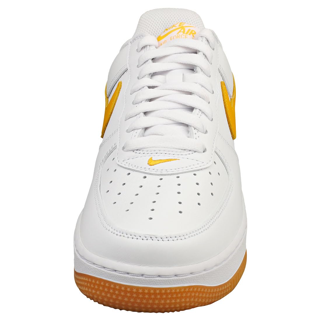 Nike Men's Air Force 1 Low Retro Shoe, White/University Gold, 10