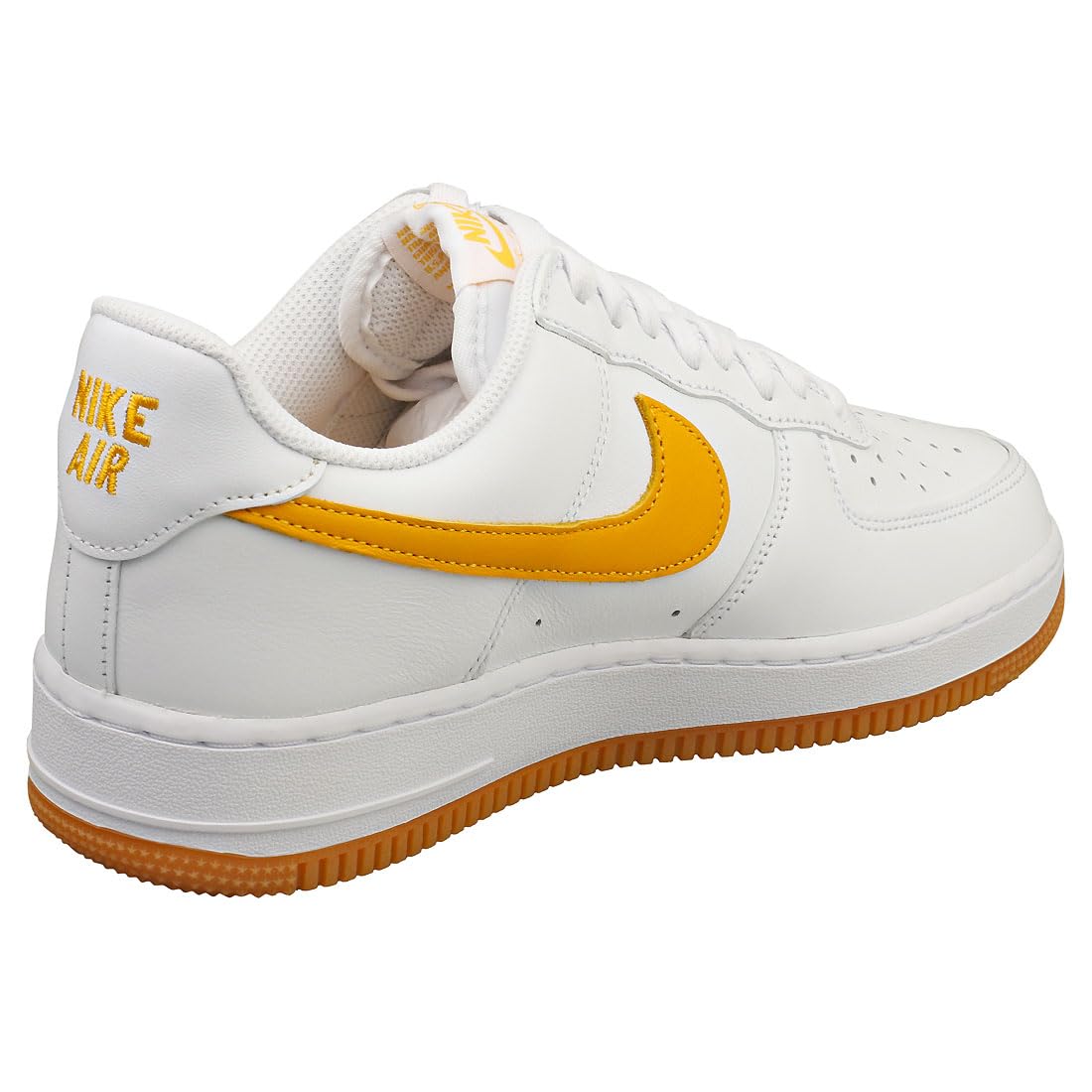 Nike Men's Air Force 1 Low Retro Shoe, White/University Gold, 10