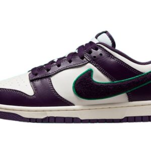 Nike Mens Dunk Low DQ7683 100 Chenille Swoosh - Grand Purple - Size 10