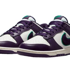 Nike Mens Dunk Low DQ7683 100 Chenille Swoosh - Grand Purple - Size 10