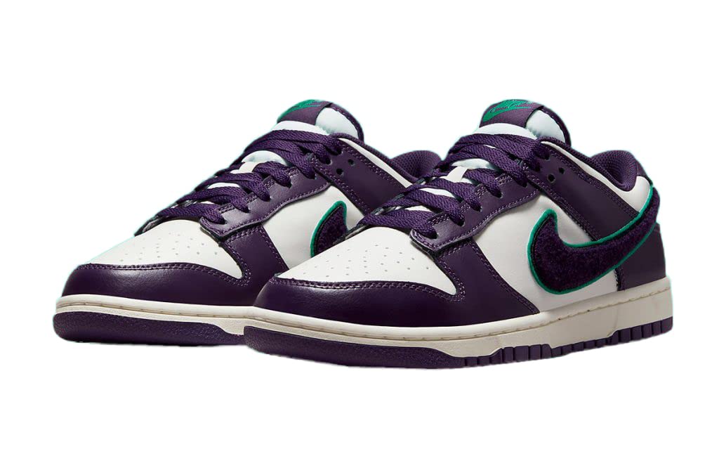 Nike Mens Dunk Low DQ7683 100 Chenille Swoosh - Grand Purple - Size 10