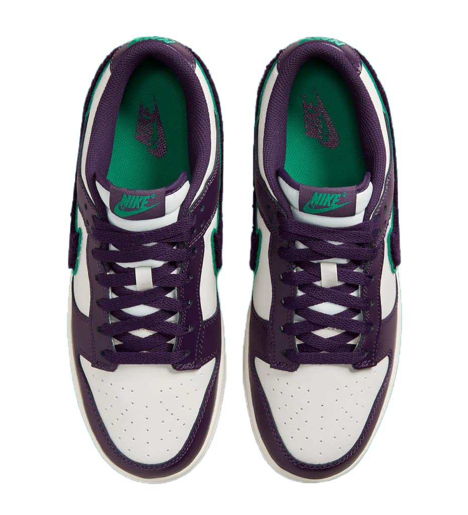 Nike Mens Dunk Low DQ7683 100 Chenille Swoosh - Grand Purple - Size 10