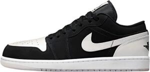 nike men's air jordan 1 low shoes, black/multi-color/white/black, 10