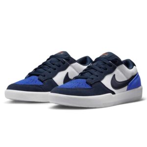 Nike SB Force 58 Shoes, Obsidian White Hyper Royal Obsidian, 42.5 EU