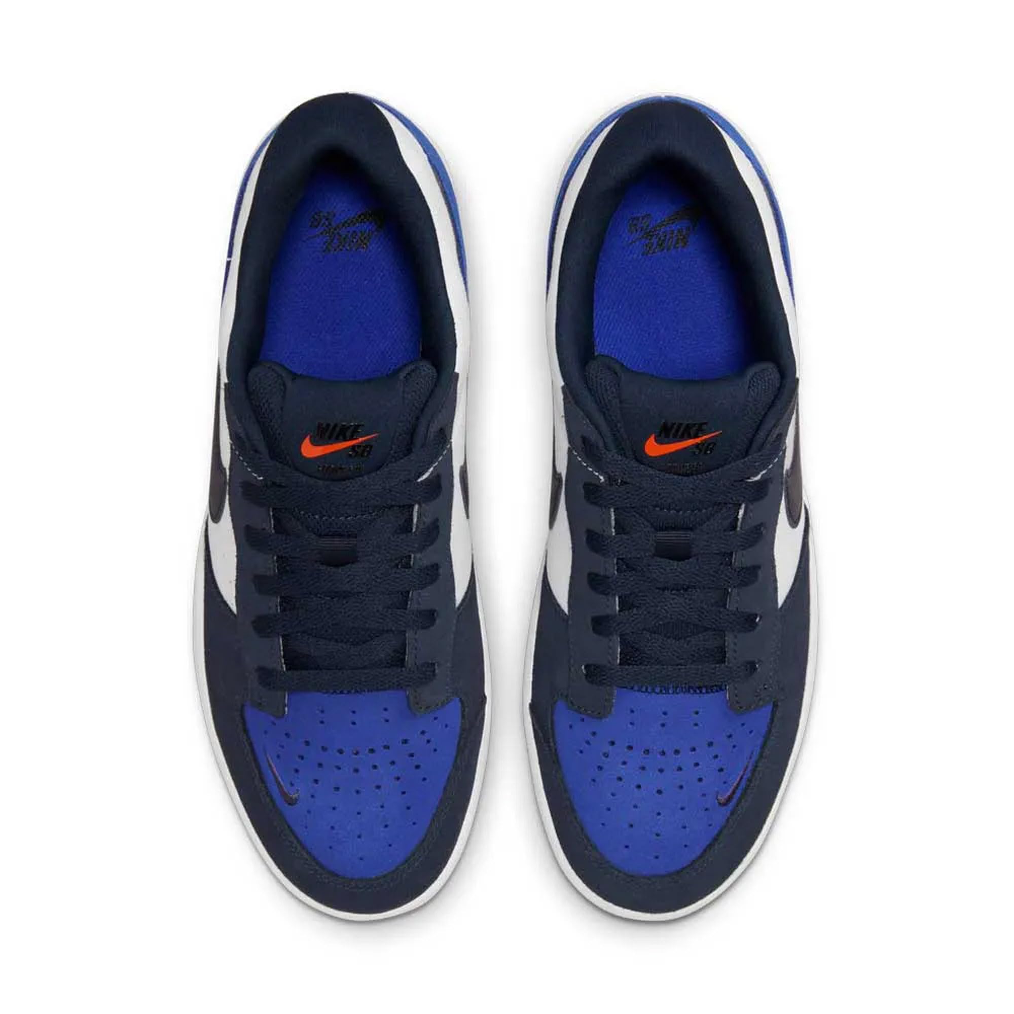 Nike SB Force 58 Shoes, Obsidian White Hyper Royal Obsidian, 42.5 EU