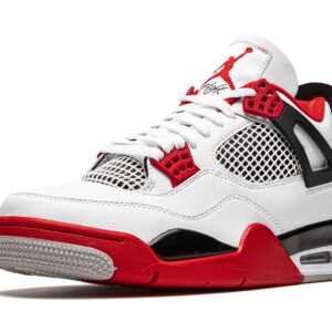 Nike Men's Air Jordan 4 Retro Fire Red 2020", White/Fire Red/Black/Tech Grey, 10.5