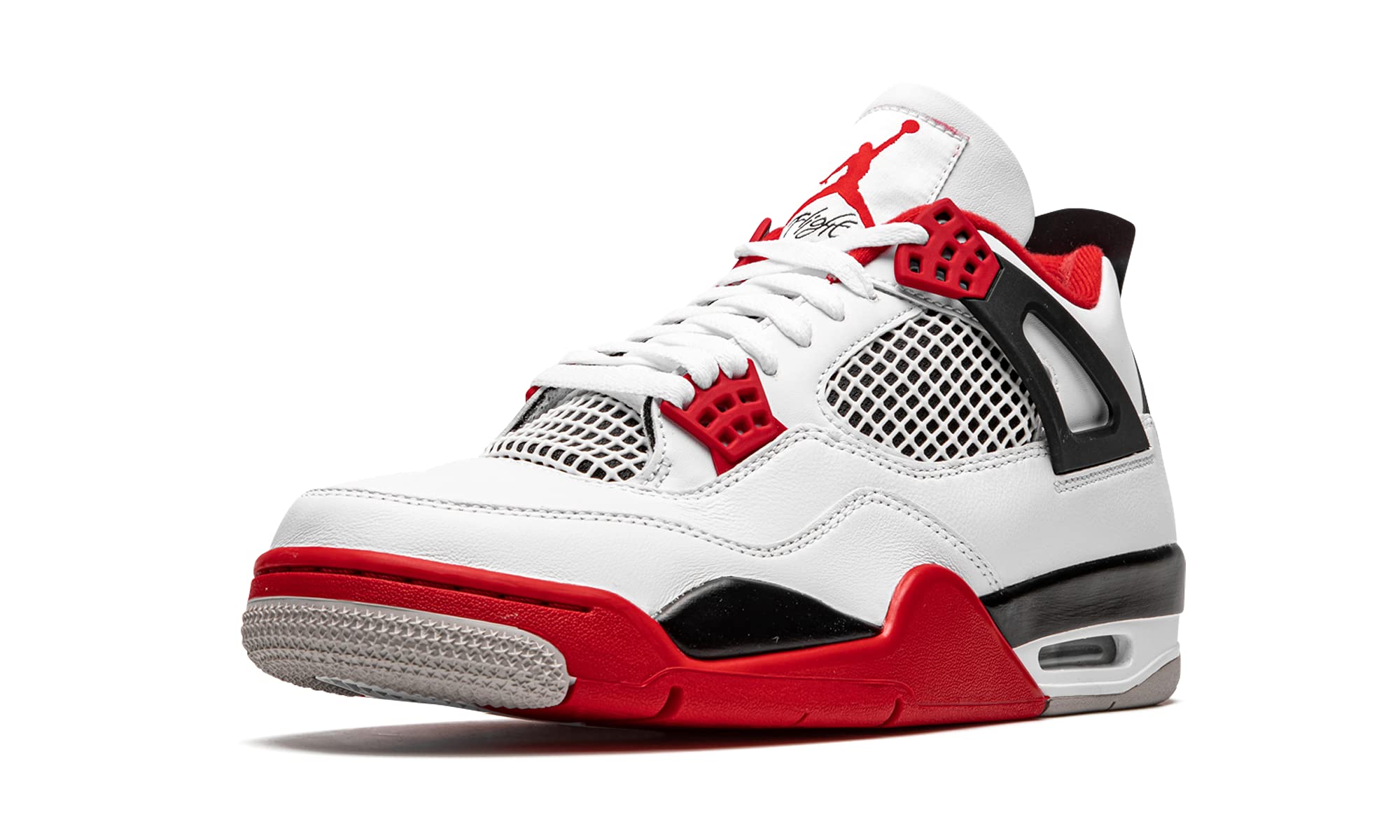 Nike Men's Air Jordan 4 Retro Fire Red 2020", White/Fire Red/Black/Tech Grey, 10.5