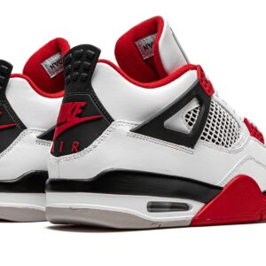 Nike Men's Air Jordan 4 Retro Fire Red 2020", White/Fire Red/Black/Tech Grey, 10.5