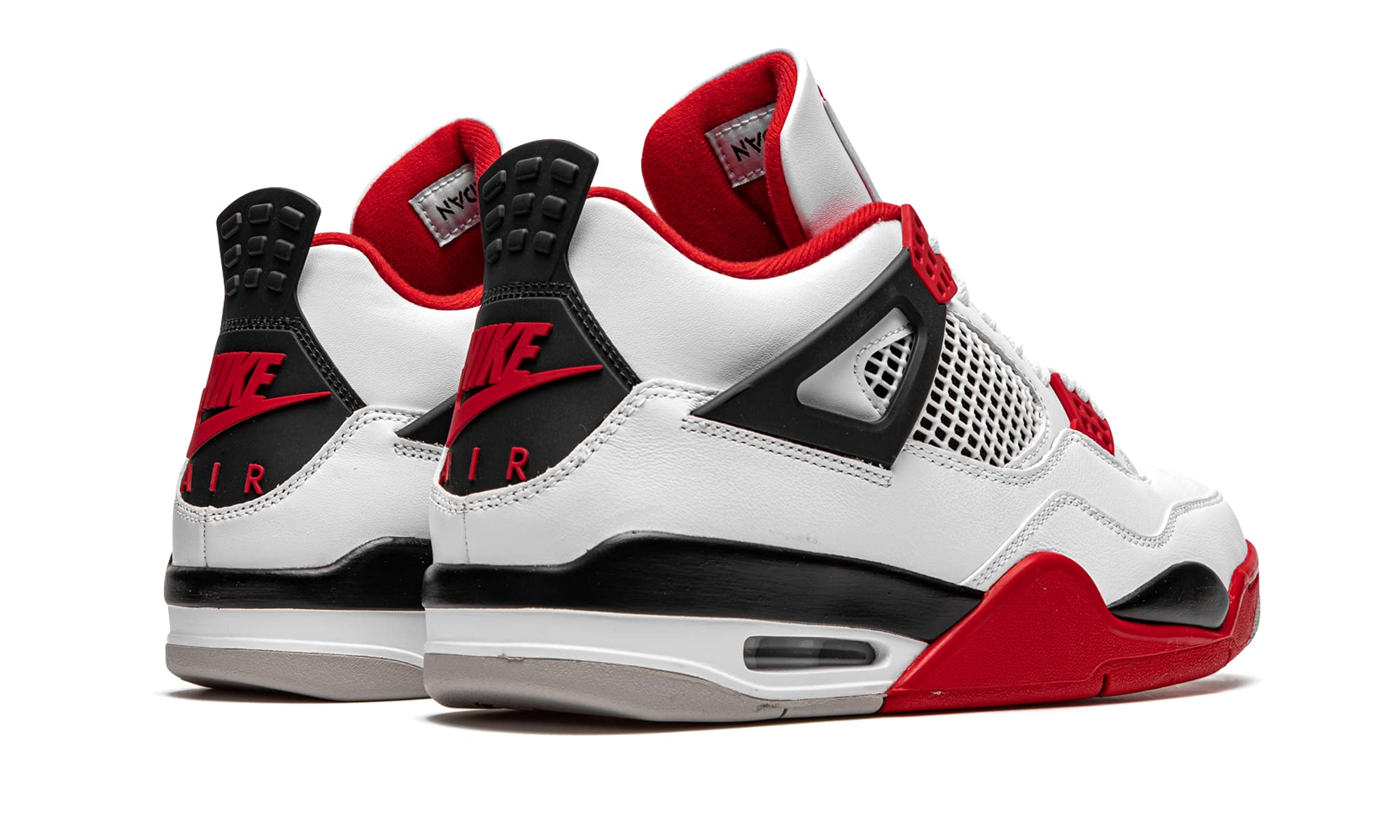 Nike Men's Air Jordan 4 Retro Fire Red 2020", White/Fire Red/Black/Tech Grey, 10.5