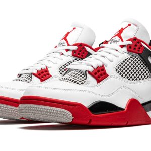 Nike Men's Air Jordan 4 Retro Fire Red 2020", White/Fire Red/Black/Tech Grey, 10.5