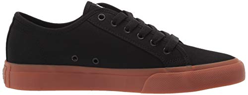 DC mens Manual Low Top Vegan Friendly Casual Skate Shoe, Black/Gum, 10.5 US