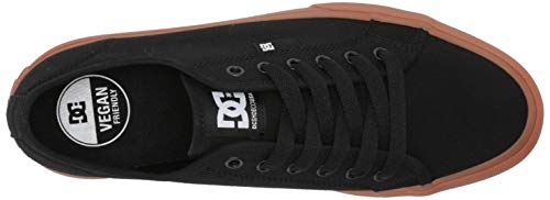 DC mens Manual Low Top Vegan Friendly Casual Skate Shoe, Black/Gum, 10.5 US