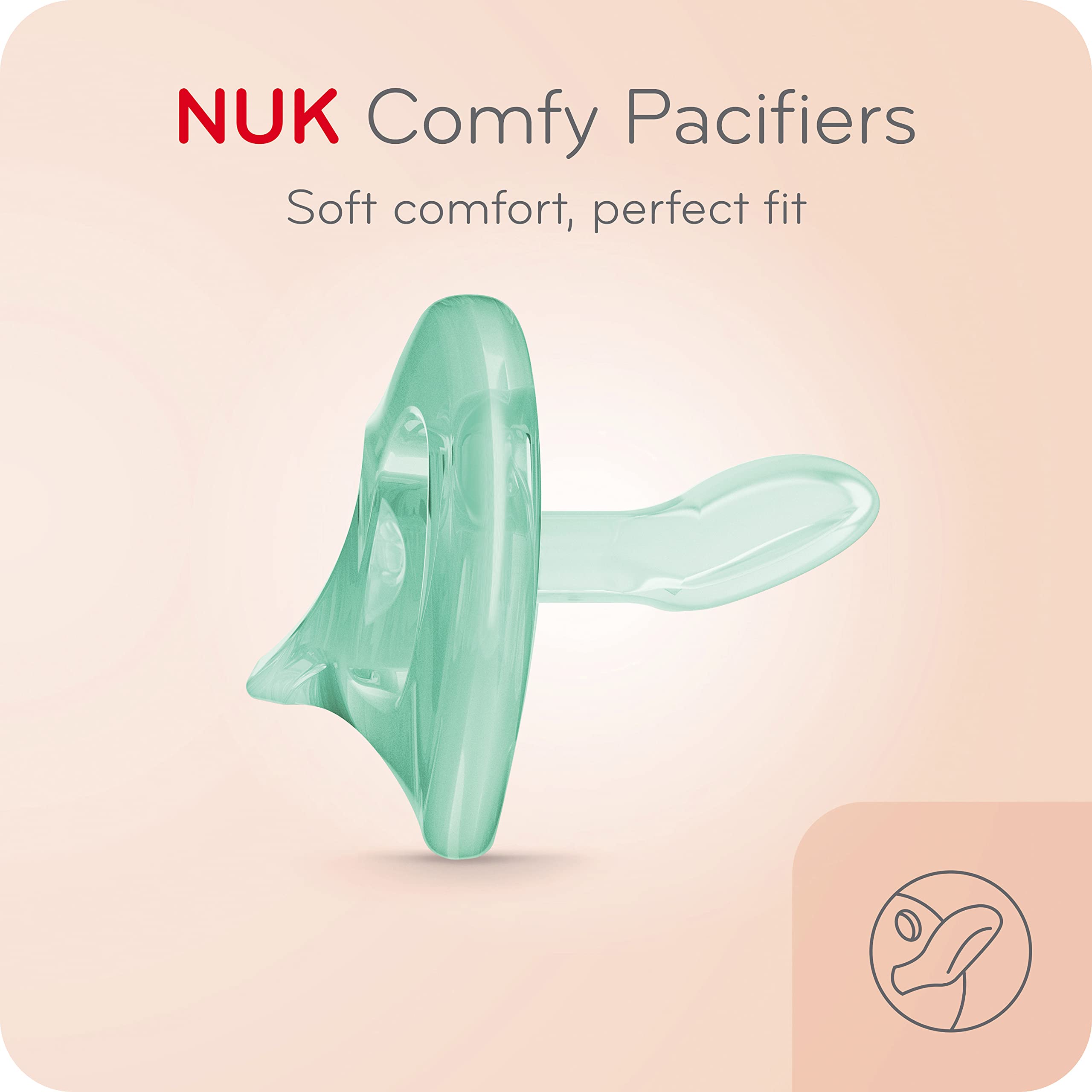 NUK Comfy Pacifiers, 6-18 Months, 6 Pack