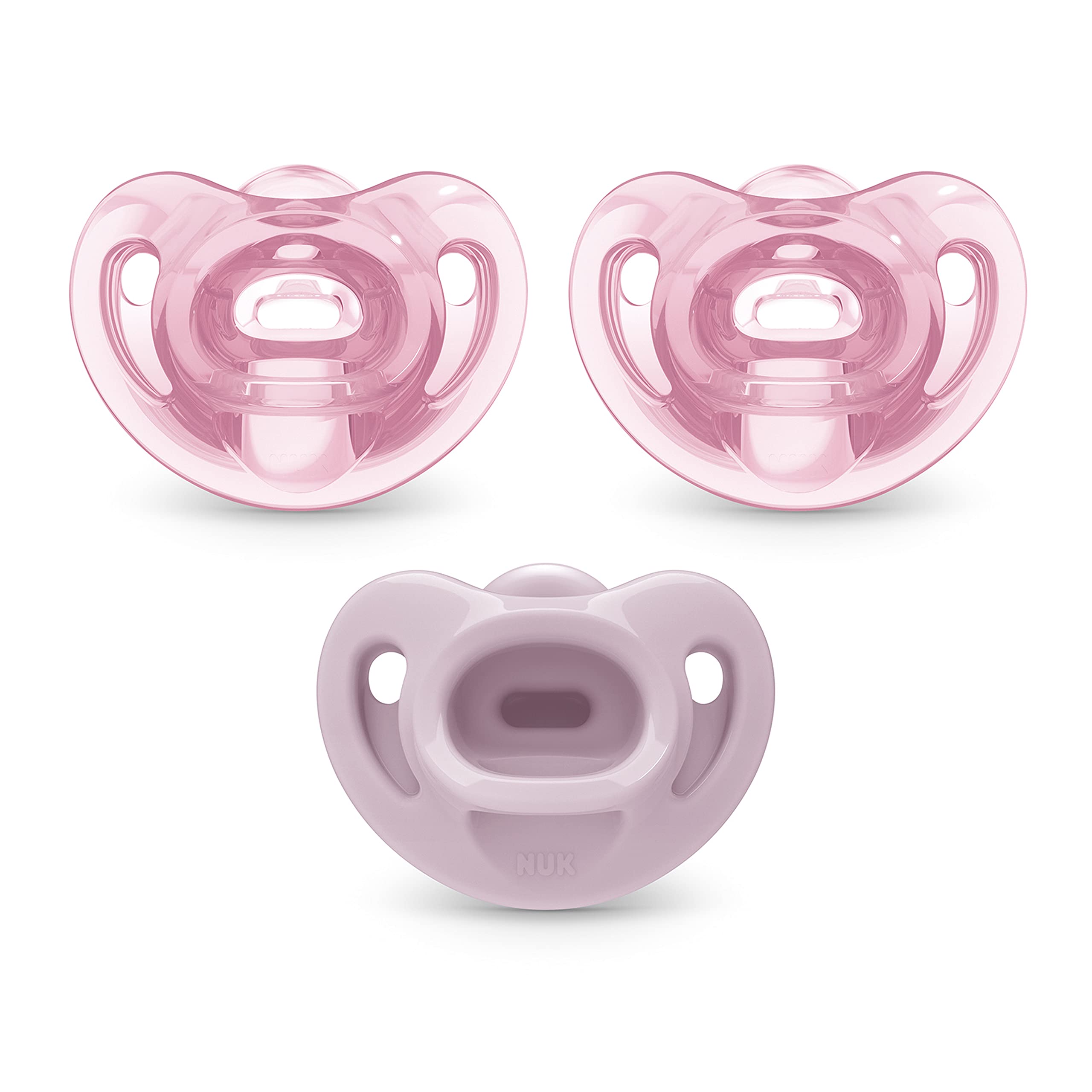 NUK Comfy Orthodontic Pacifiers, 6-18 Months, 3 Count (Pack of 1)