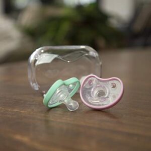 Dr. Talbot's Soft-Flex Orthodontic Pacifiers 6-12 Months, Pink/Aqua, Girl, 2 Count