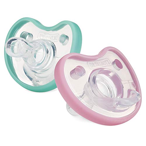 Dr. Talbot's Soft-Flex Orthodontic Pacifiers 6-12 Months, Pink/Aqua, Girl, 2 Count