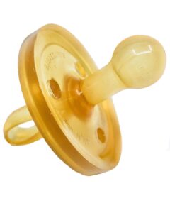 simply rubber baby pacifiers - rounded - (6-12 mos) - natural rubber pacifier - breastfed babies - handcrafted in italy 1 pack