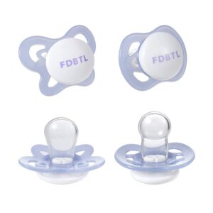 baby newborn girl boy pacifiers, 3-6 months soft soothie pacifier with air holes, 100% silicone bpa-free for breastfed babies, orthodontic, 4 pack - l