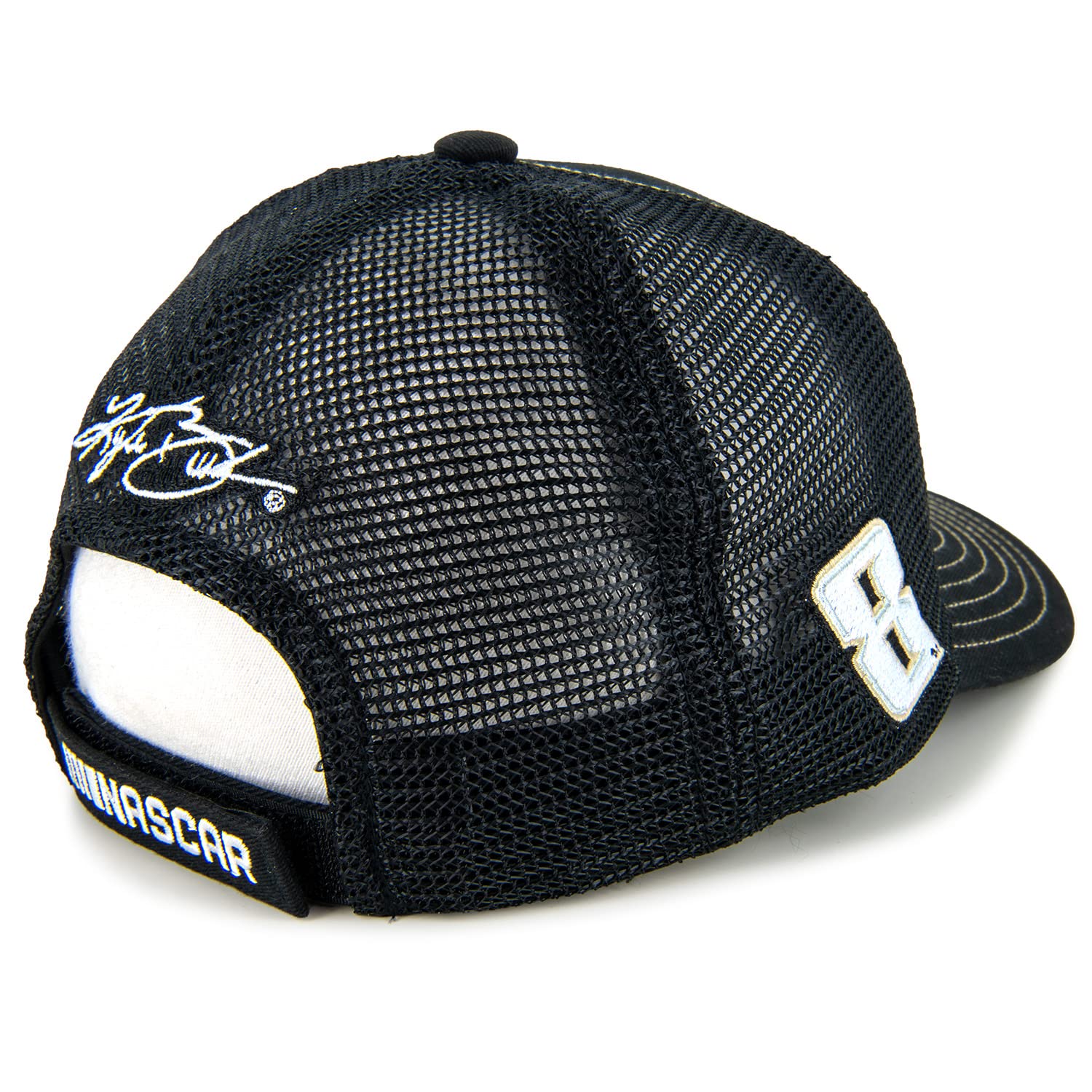 Checkered Flag Sports 2023 Kyle Busch Sponsor Hat NASCAR Adjustable Automotive Racing Mesh Baseball Cap Black