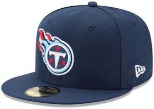 new era nfl 59fifty team color authentic collection fitted on field game cap hat (as1, numeric, numeric_6_and_7_eighths, tennessee titans)