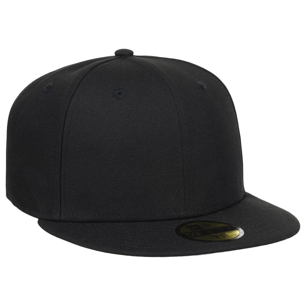 New Era Blank Custom 59FIFTY Fitted Cap (6 7/8, Black/Grey UV)