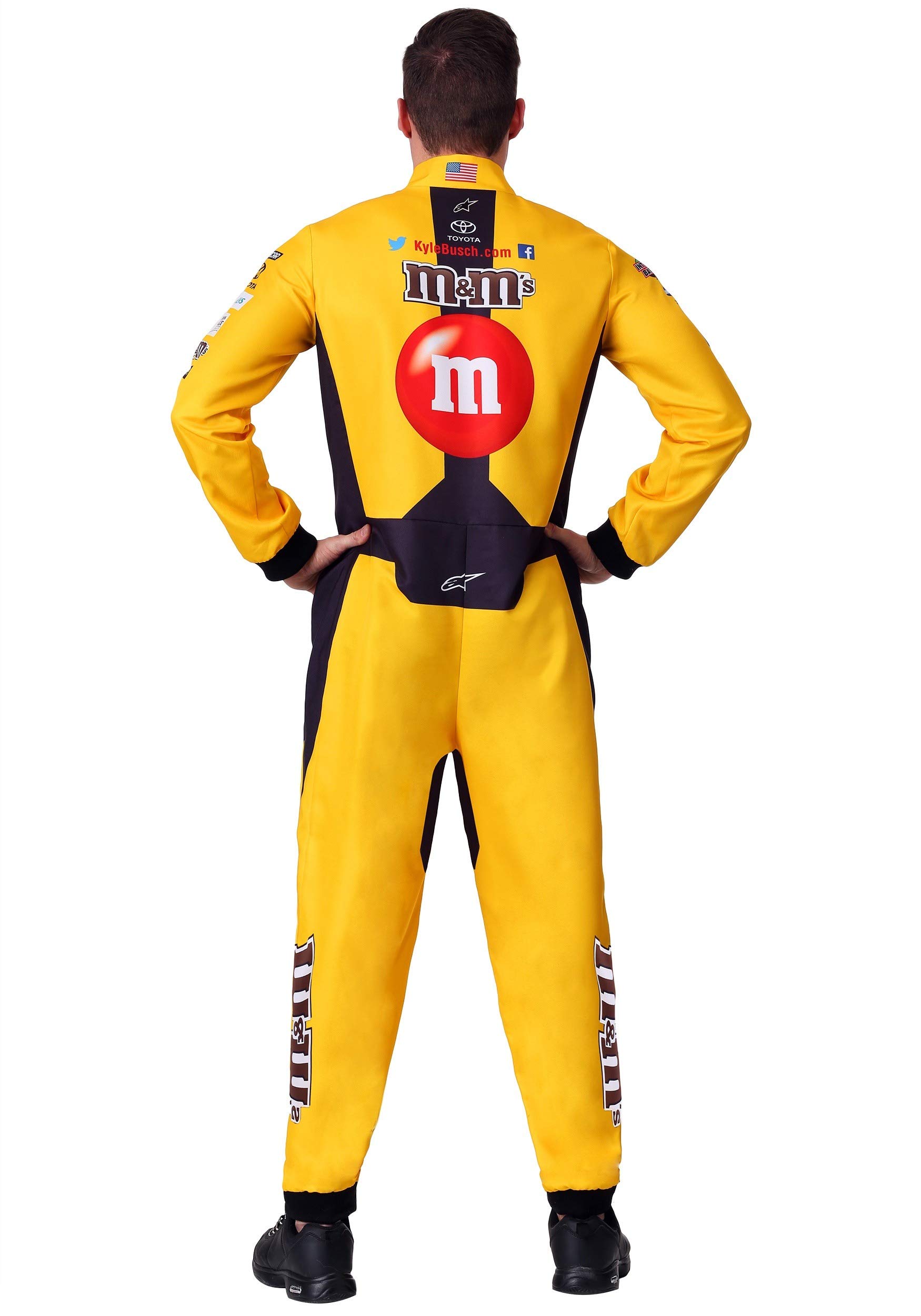 Fun Costumes Uniform Costume of NASCAR Kyle Busch Plus Size 2X Yellow 2X