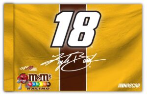 kyle busch #18 premium 3x5 flag w/grommets outdoor house banner nascar racing