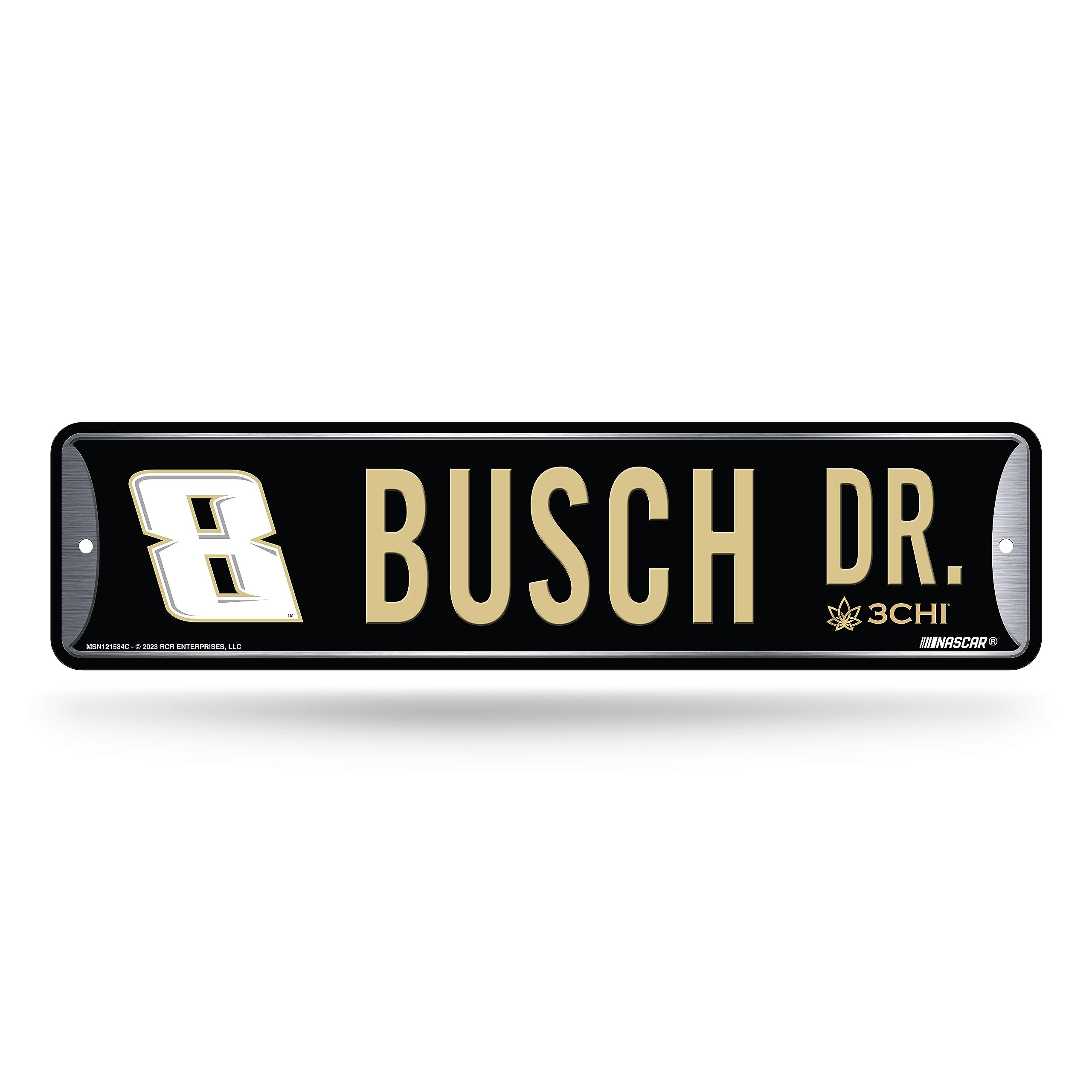 Rico Industries NASCAR Racing Kyle Busch Metal Street Sign 4" x 15" Home Décor - Bedroom - Office - Man Cave