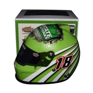 autographed 2016 kyle busch #18 interstate batteries (joe gibbs racing anniversary) rare signed official replica nascar collectible mini helmet with coa