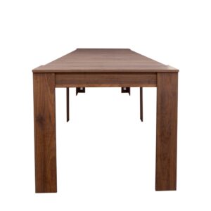 Pvillez Extendable Dining Table, 118.5" Modern Rectangular Extendable Table, Wooden Kitchen Table Dining Room Table, Long Desk Table Large Console Table Office Table for 6 8 10 12 People (Walnut)