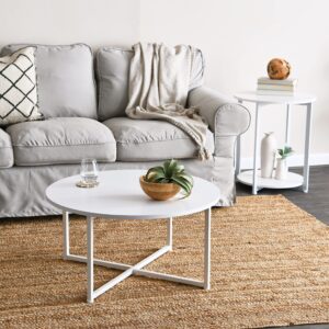 Household Essentials Coffee Table, Scandinavian White