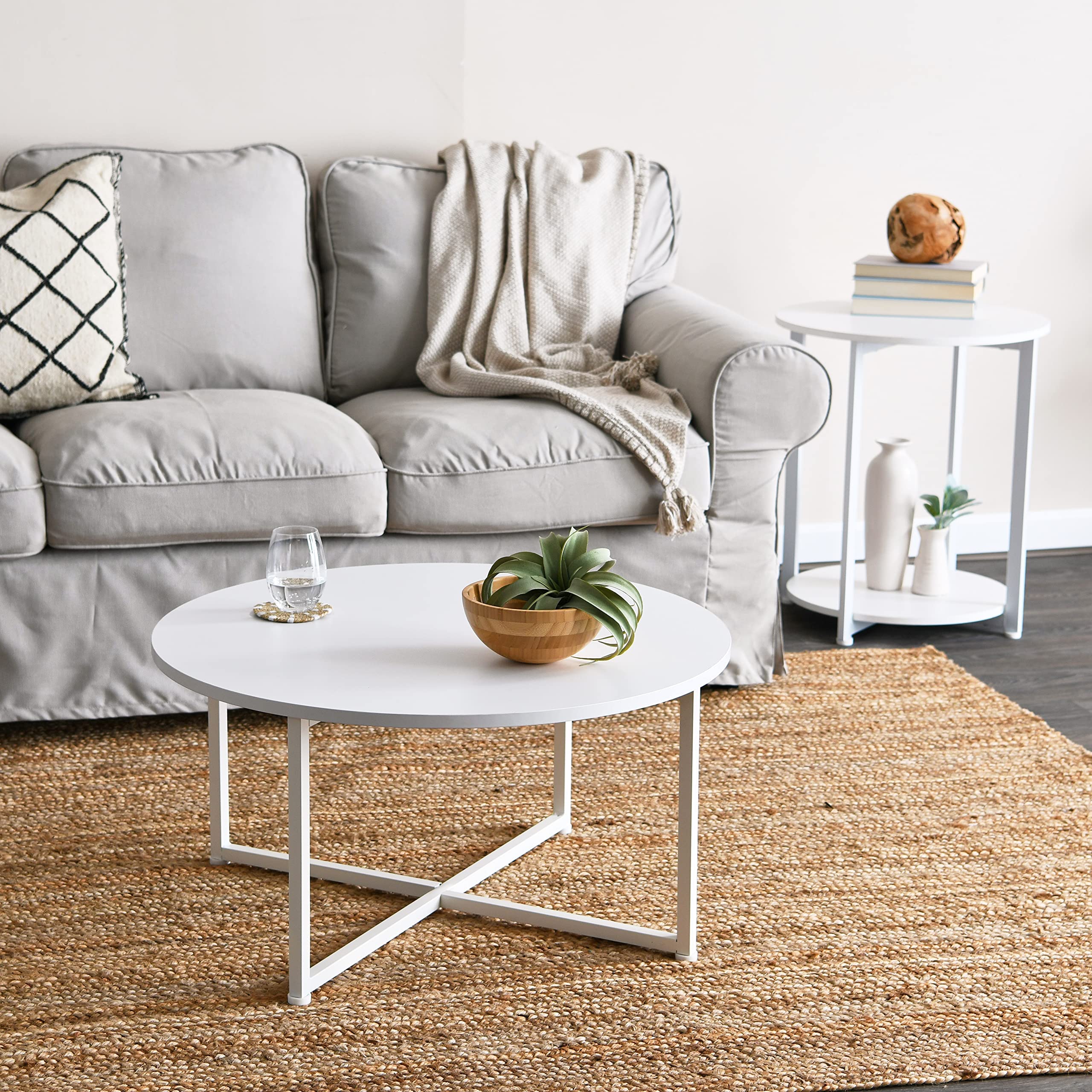 Household Essentials Coffee Table, Scandinavian White