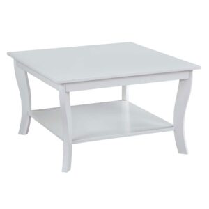 convenience concepts american heritage square coffee table, white