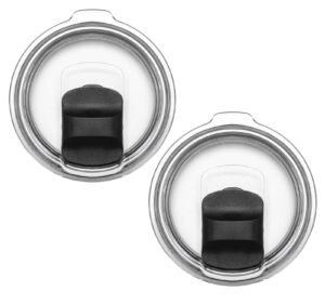 20oz magnetic tumbler lid 2pack,compatible with ozark trail,old style rtic,yeti rambler and more,magnetic slider switch spill proof tumbler cover (2 pack, black)