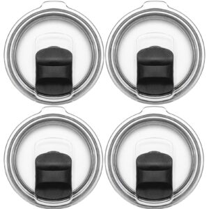 4 pack 20oz magnetic tumbler lid,replacement lids fits yeti rambler or old style rtic coffee tumbler,10/24 oz mug and 10oz lowball,replacement magnetic cover,bpa free