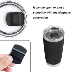 KISSWILL 30oz Magnetic Tumbler Lid with 4 Pcs Replacement Magnetic Slider Compatible with YETI Rambler, Ozark Trail, Old Style Rtic - Magnetic Slider Switch Spill Proof Tumbler Cover