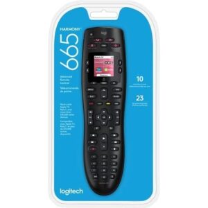 Logitech Harmony 665 Advanced Remote Control, Universal Entertainment Remote, Replaces up to 10 remotes with Guided Online Set-up and Interactive Help (Renewed)