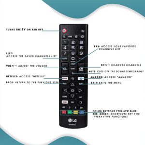 Original LG TV Remote Control AKB75675304 for LG Smart TVs Compatible with All LG TV Models 32LM5620BPUA 32LM570BPUA 32LM620BPUA 32LM630BPUB 32LM6350PUA 32LM639BPUB 43LM5700PUA 43LM6300PUB