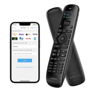 sofabaton u2 universal remote control with smart app, customizable macro button, all in one remote control for tvs/dvd//blu-ray/stb/projector, works with infrared & bluetooth devices