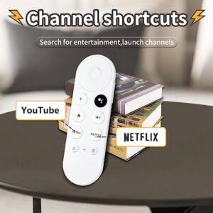 Replacement Voice Remote Control for Google Chromecast 4K Snow Snow Streaming Media Player G9N9N GA01409-US GA01919-US GA01920-US GA01923-US (Remote Control Only)