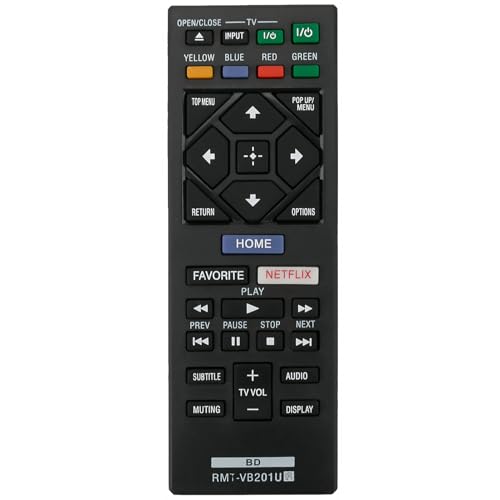 RMT-VB201U Replace Remote Control fit for Sony Blu-Ray BD Disc DVD Player BDP-BX370 BDP-S1700 BDP-S3700 UBP-X700 BDPBX370 BDPS1700 BDPS3700 UBPX700