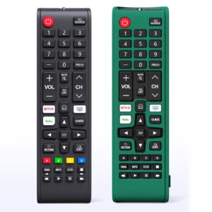 【one remote one cover】 universal remote for all samsung tv remote with silicone remote cover, replacement for all samsung smart tv, led, lcd, hdtv, 3d, series tv bn59-01315j bn59-01315a