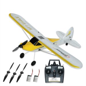 top race rc plane 4 channel ready to fly planes for adults, stunt flying upside down, 6-axis gyro stabilizer ready & easy to fly, amazing present toy for advanced kids and adults tr-c385