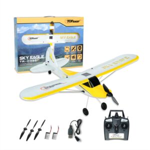 Top Race RC Plane 4 Channel Ready to Fly Planes for Adults, Stunt Flying Upside Down, 6-axis Gyro Stabilizer Ready & Easy to Fly, Amazing Present Toy for Advanced Kids and Adults TR-C385