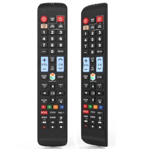 universal remote control for all samsung tv remote lcd led qled suhd uhd hdtv curved plasma 4k 3d smart tvs, with buttons for netflix, prime video, smart hub-backlit