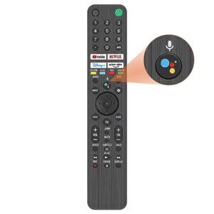 replacement sony tv remote | for sony smart tvs with voice control | sony bravia xr/xbr/kd series 4k led oled google/android tvs | energy-saving | 12-month full warranty.