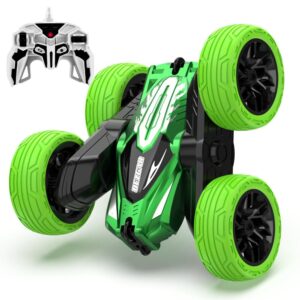 bezgar remote control car for boys 4-7, 2.4ghz double side 360° flips rotating stunt cars toy for kids, birthday gift for boys